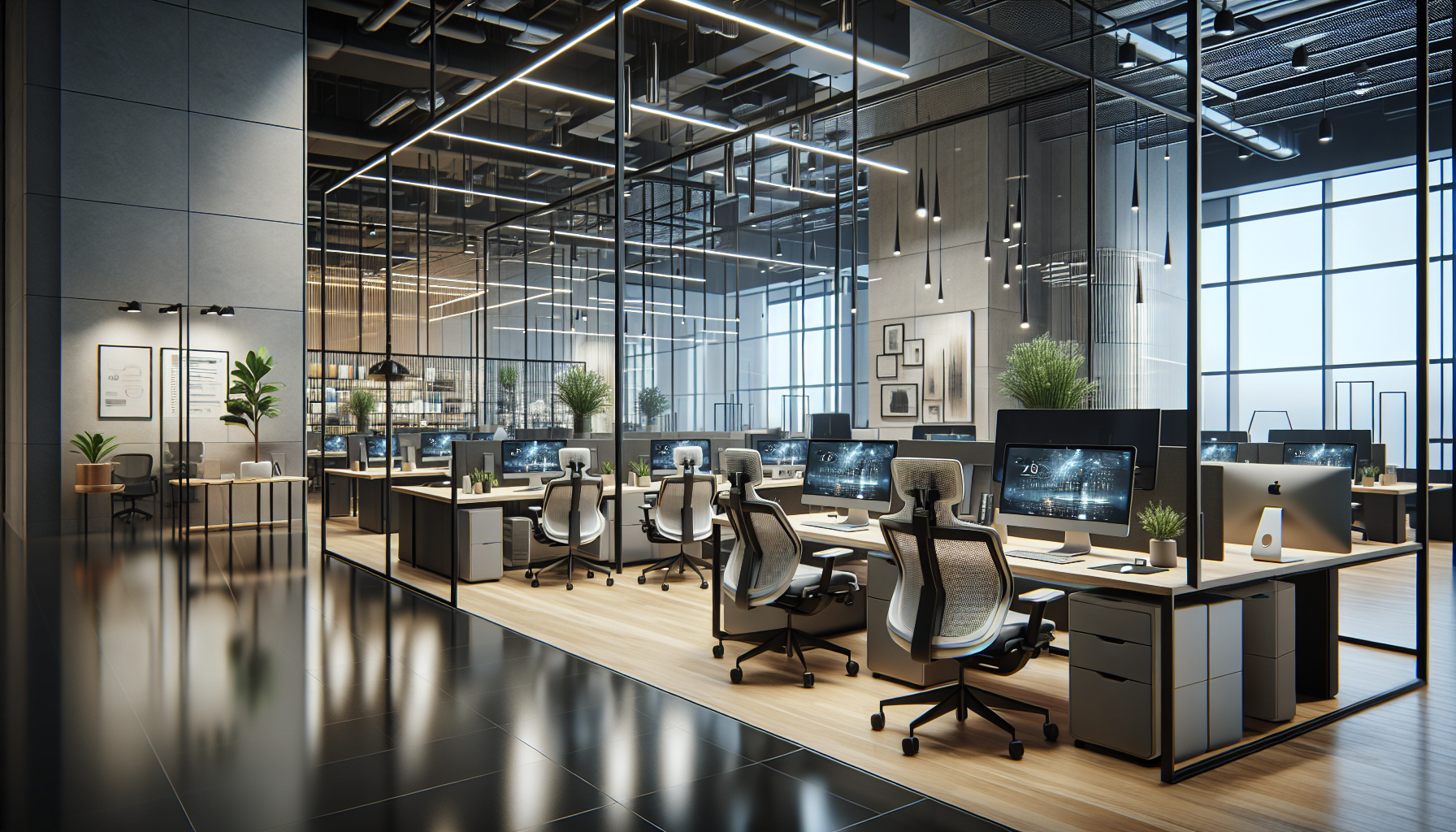 Modern and Efficient Interior Designs for IT Offices